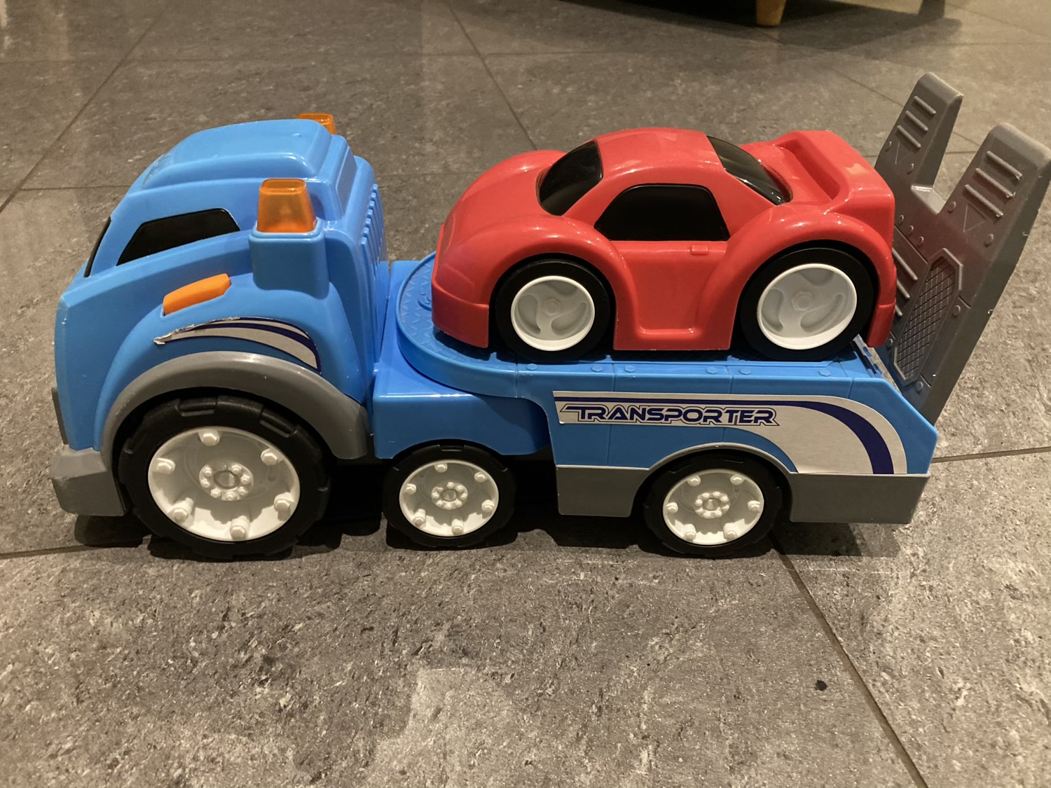 Transporter Truck with Sports Car